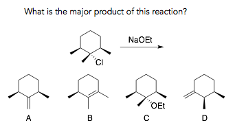 Solved What is the major product of this reaction? NaOEt | Chegg.com